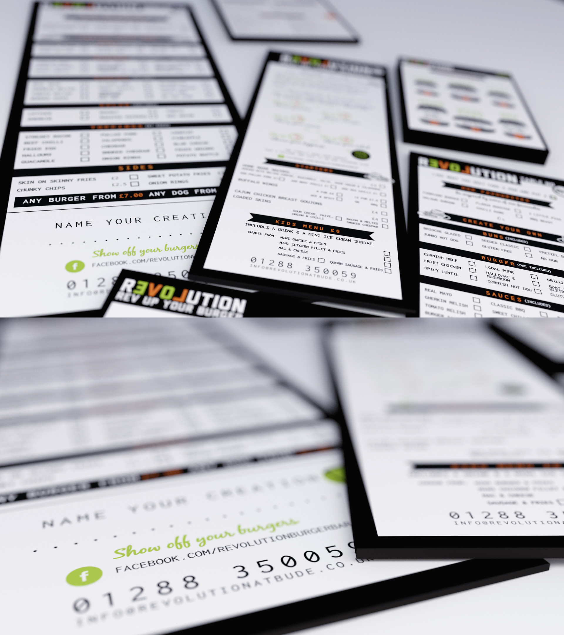 Burger Menu Designs for Revolution, Bude - This is the portfolio of ...