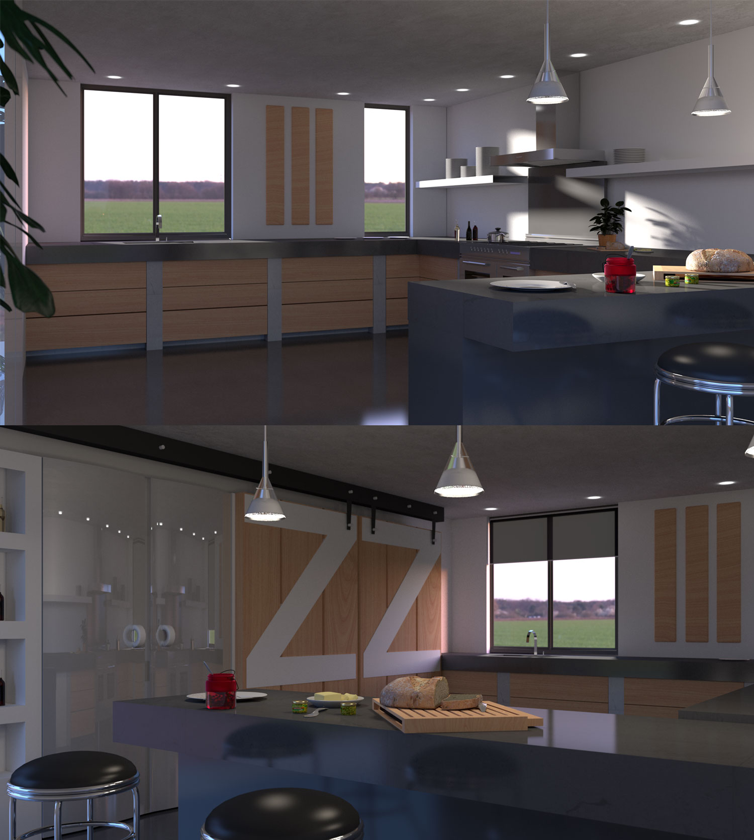 3D Kitchen Visuals for Displayset, Bude, Cornwall - This is the ...